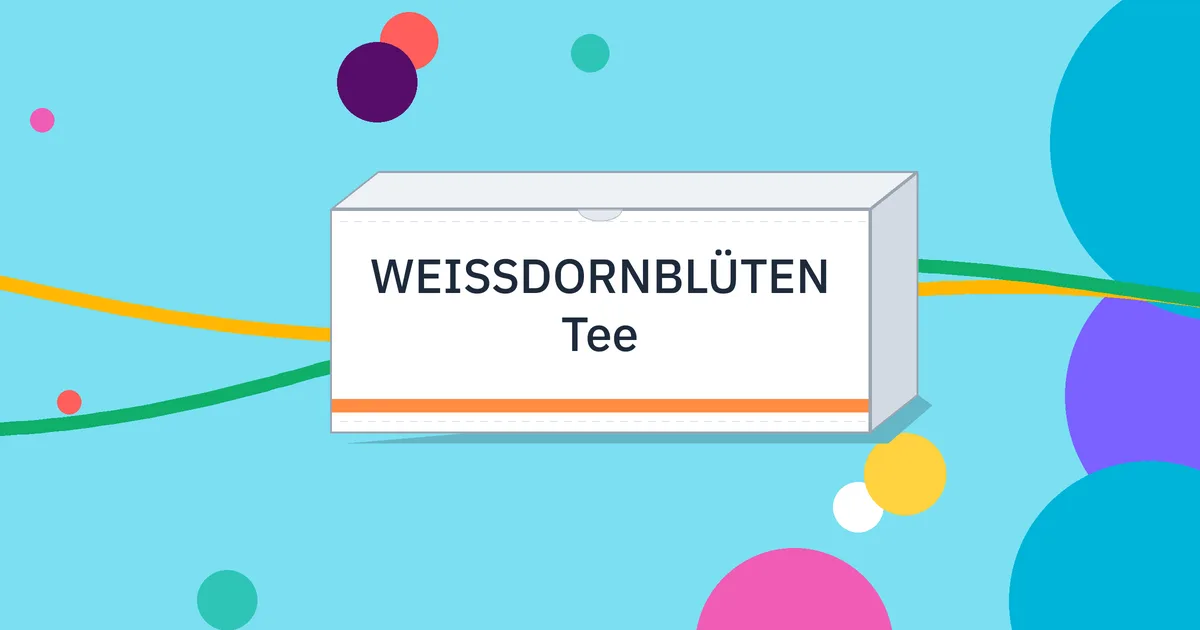 Symbolbild: Packung mit der Aufschrift WEISSDORNBLÜTEN Tee (PZN 19550269) – Verfügbarkeit und Bezug in Apotheken in Frankfurt am Main