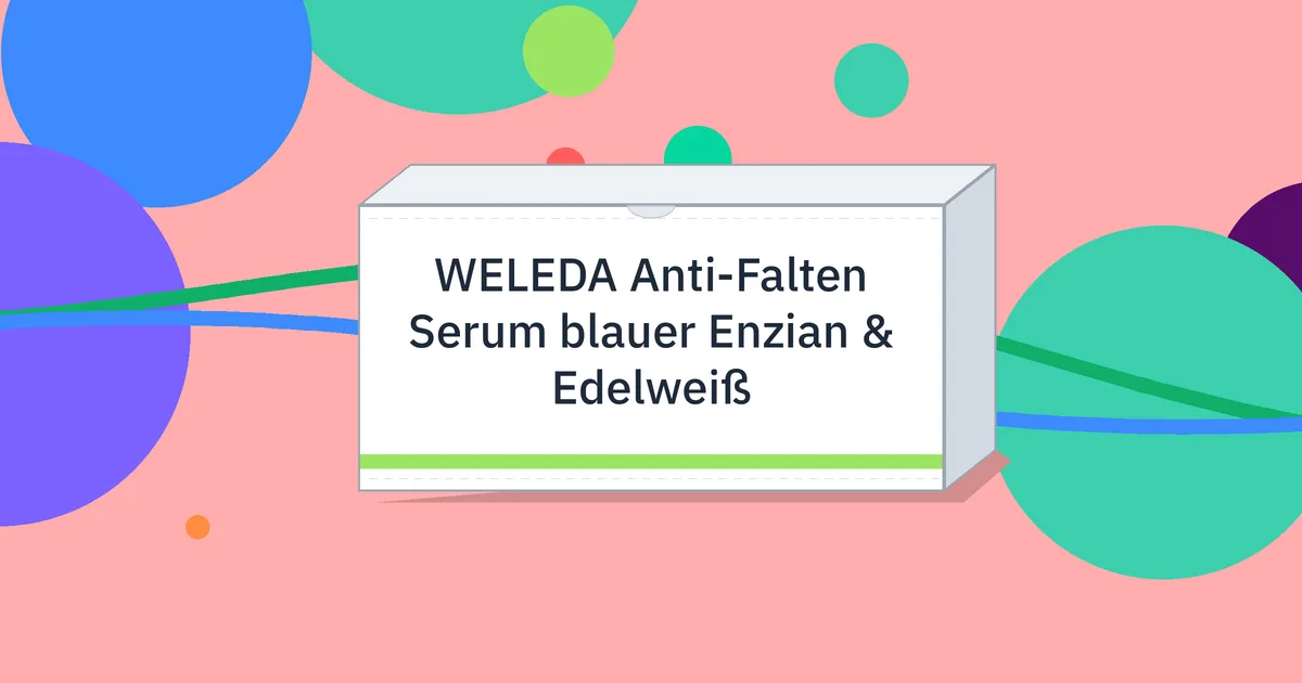 Symbolbild: Packung mit der Aufschrift WELEDA Anti-Falten Serum blauer Enzian & Edelweiß (PZN 18446802) – Verfügbarkeit und Bezug in Apotheken in Frankfurt am Main