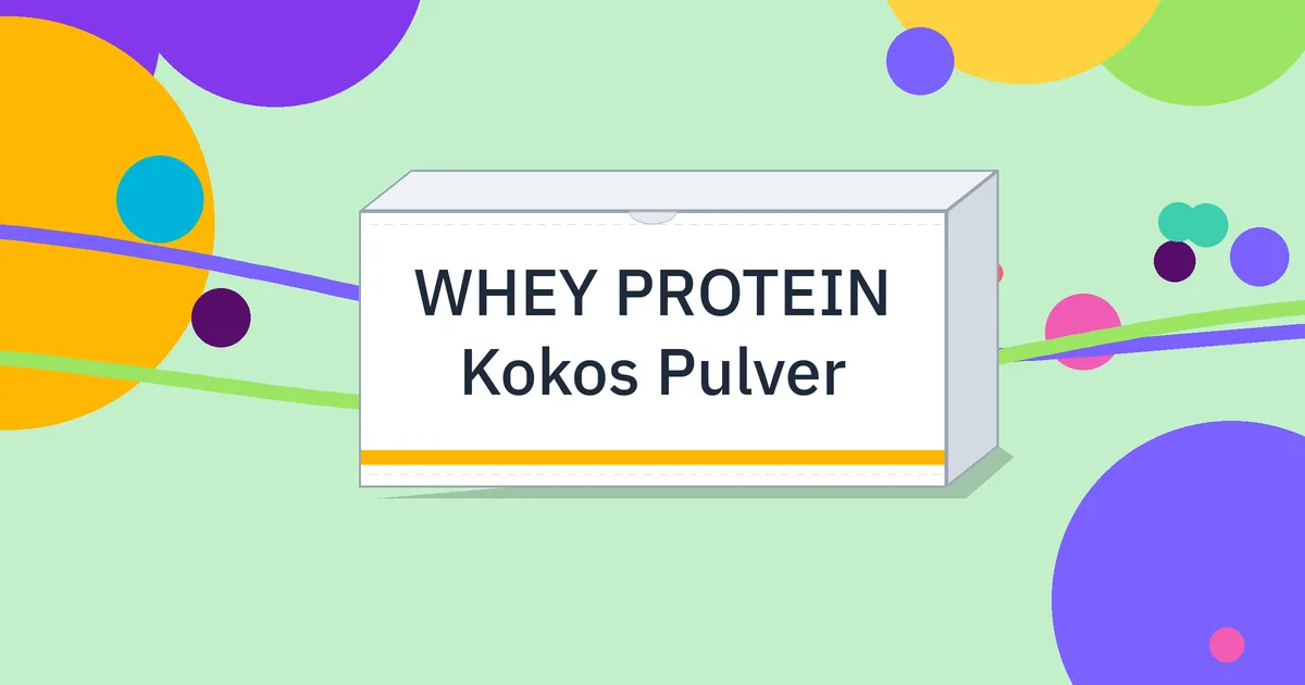 Symbolbild: Packung mit der Aufschrift WHEY PROTEIN Kokos Pulver (PZN 10028258) – Verfügbarkeit und Bezug in Apotheken in Frankfurt am Main