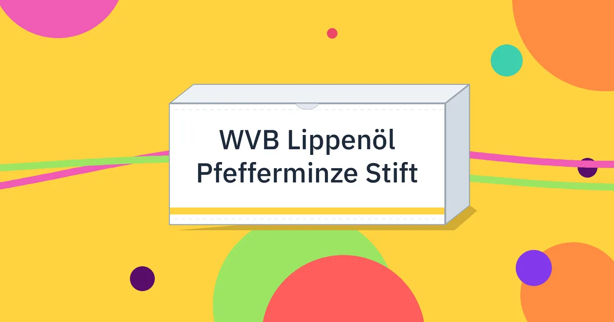 Symbolbild: Packung mit der Aufschrift WVB Lippenöl Pfefferminze Stift (PZN 20588053) – Verfügbarkeit und Bezug in Apotheken in Frankfurt am Main