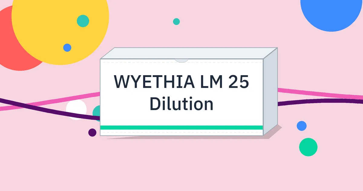 Symbolbild: Packung mit der Aufschrift WYETHIA LM 25 Dilution (PZN 13281897) – Verfügbarkeit und Bezug in Apotheken in Frankfurt am Main