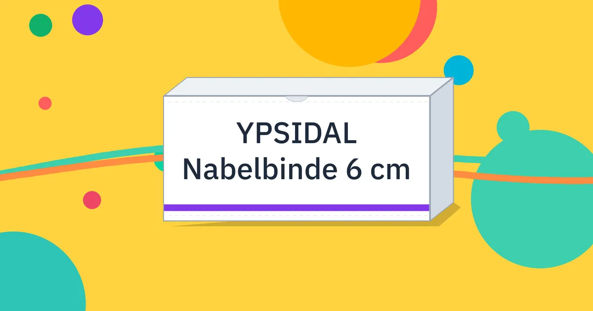 Symbolbild: Packung mit der Aufschrift YPSIDAL Nabelbinde 6 cm (PZN 13250098) – Verfügbarkeit und Bezug in Apotheken in Frankfurt am Main