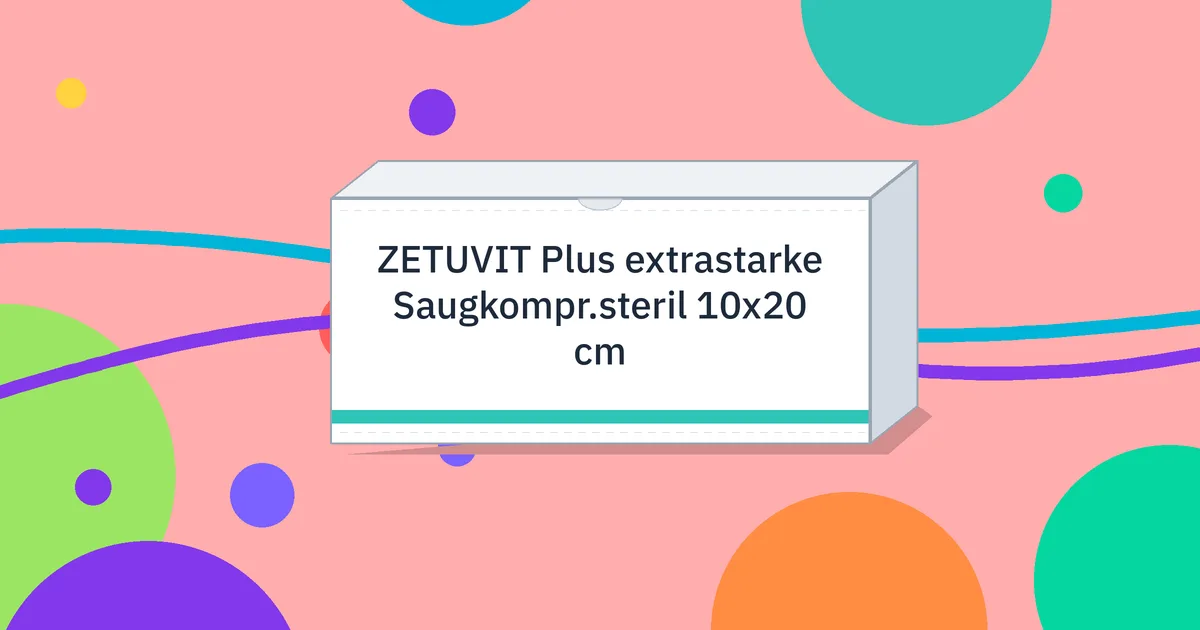 Symbolbild: Packung mit der Aufschrift ZETUVIT Plus extrastarke Saugkompr.steril 10x20 cm (PZN 12564587) – Verfügbarkeit und Bezug in Apotheken in Frankfurt am Main