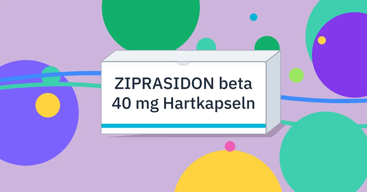 Symbolbild: Packung mit der Aufschrift ZIPRASIDON beta 40 mg Hartkapseln (PZN 00233721) – Verfügbarkeit und Bezug in Apotheken in Frankfurt am Main