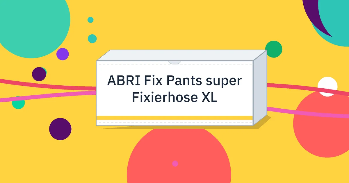 Symbolbild: Packung mit der Aufschrift ABRI Fix Pants super Fixierhose XL (PZN 01661330) – Verfügbarkeit und Bezug in Apotheken in Frankfurt am Main