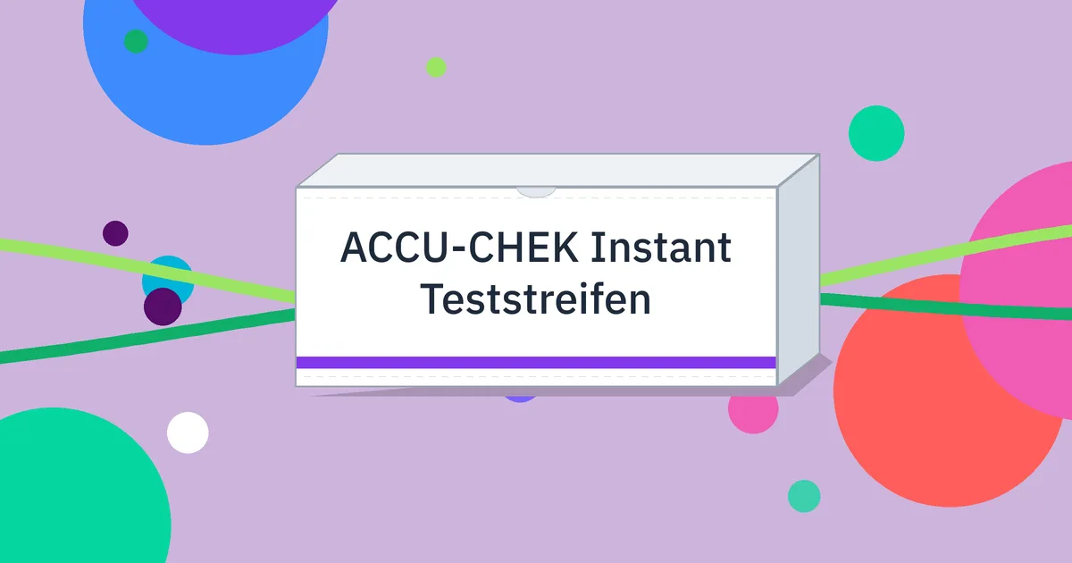 Symbolbild: Packung mit der Aufschrift ACCU-CHEK Instant Teststreifen (PZN 18139158) – Verfügbarkeit und Bezug in Apotheken in Frankfurt am Main