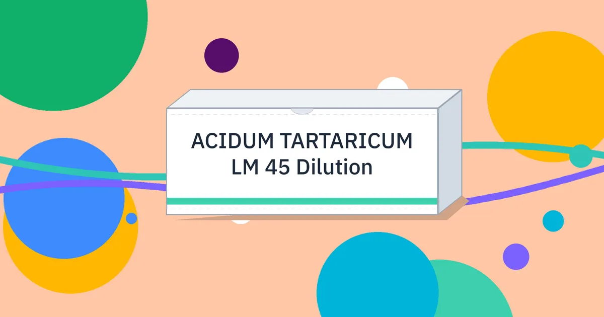 Symbolbild: Packung mit der Aufschrift ACIDUM TARTARICUM LM 45 Dilution (PZN 13287210) – Verfügbarkeit und Bezug in Apotheken in Frankfurt am Main