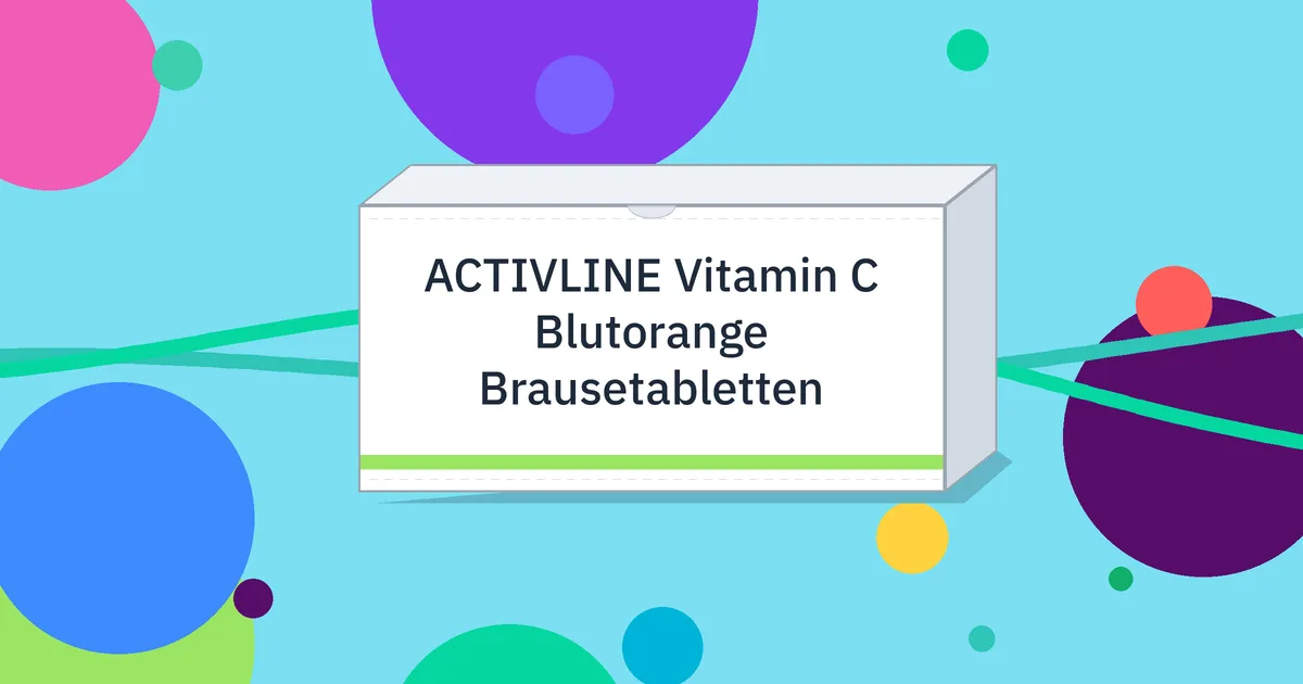 Symbolbild: Packung mit der Aufschrift ACTIVLINE Vitamin C Blutorange Brausetabletten (PZN 08717269) – Verfügbarkeit und Bezug in Apotheken in Frankfurt am Main