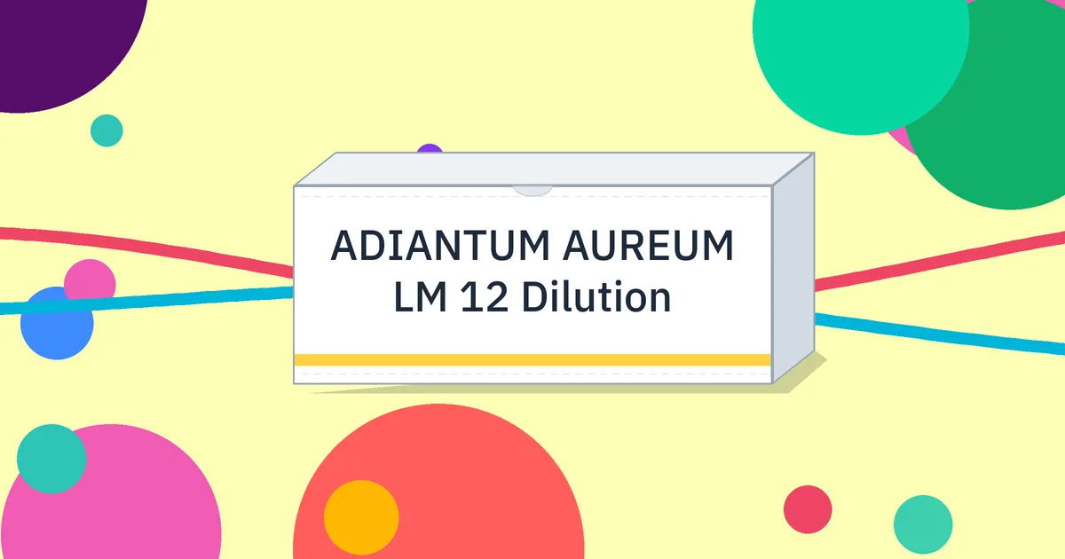 Symbolbild: Packung mit der Aufschrift ADIANTUM AUREUM LM 12 Dilution (PZN 13294492) – Verfügbarkeit und Bezug in Apotheken in Frankfurt am Main