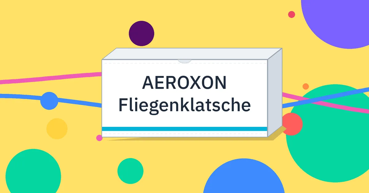 Symbolbild: Packung mit der Aufschrift AEROXON Fliegenklatsche (PZN 01336883) – Verfügbarkeit und Bezug in Apotheken in Frankfurt am Main