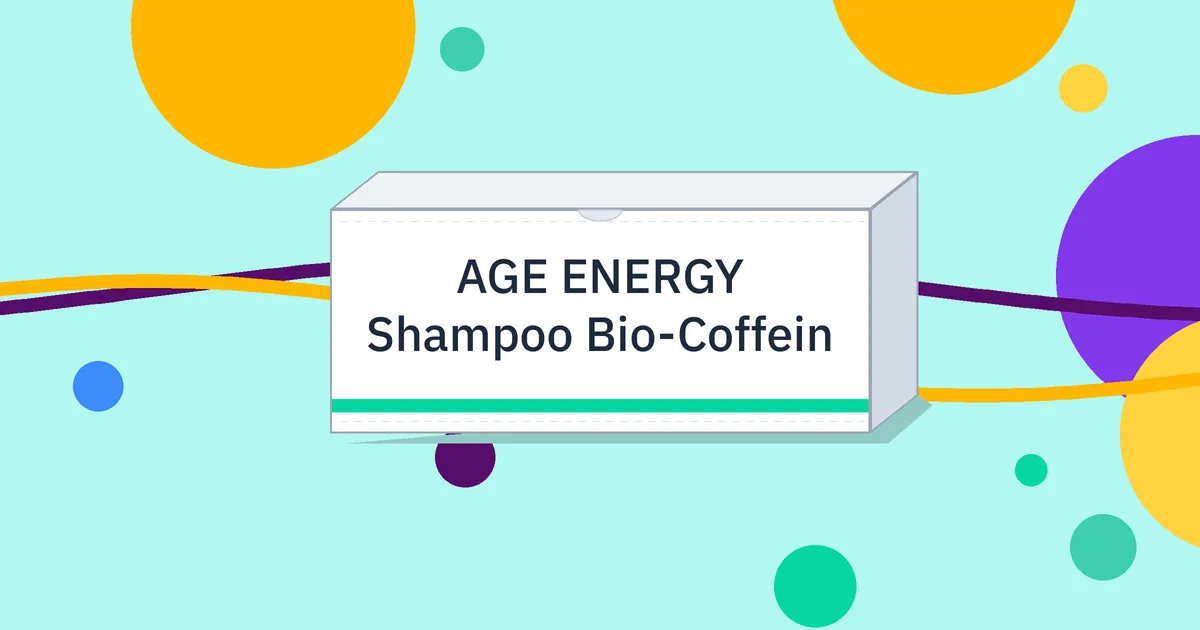 Symbolbild: Packung mit der Aufschrift AGE ENERGY Shampoo Bio-Coffein (PZN 10391467) – Verfügbarkeit und Bezug in Apotheken in Frankfurt am Main