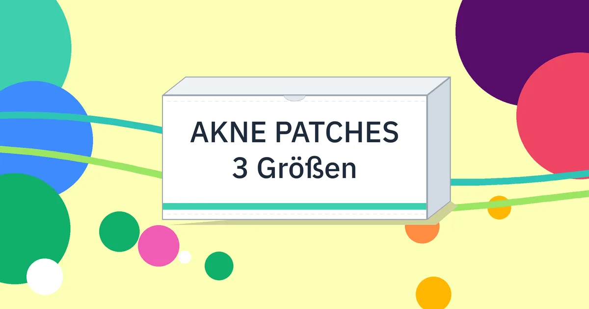Symbolbild: Packung mit der Aufschrift AKNE PATCHES 3 Größen (PZN 15249389) – Verfügbarkeit und Bezug in Apotheken in Frankfurt am Main