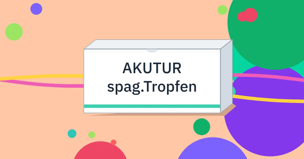 Symbolbild: Packung mit der Aufschrift AKUTUR spag.Tropfen (PZN 03821619) – Verfügbarkeit und Bezug in Apotheken in Frankfurt am Main