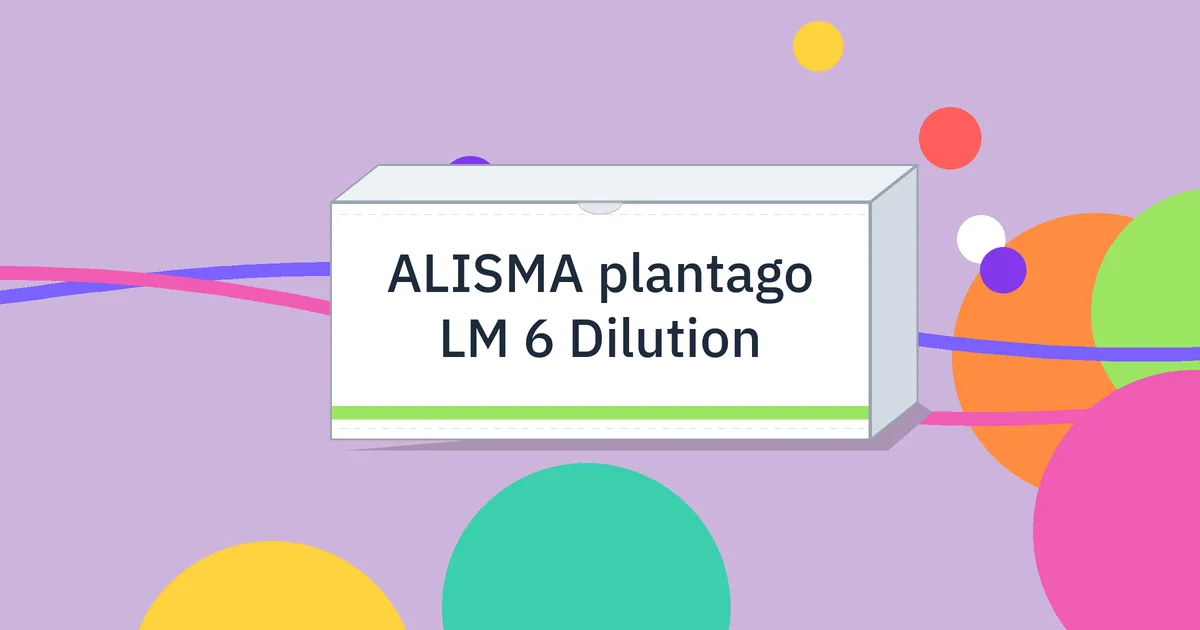 Symbolbild: Packung mit der Aufschrift ALISMA plantago LM 6 Dilution (PZN 13310541) – Verfügbarkeit und Bezug in Apotheken in Frankfurt am Main