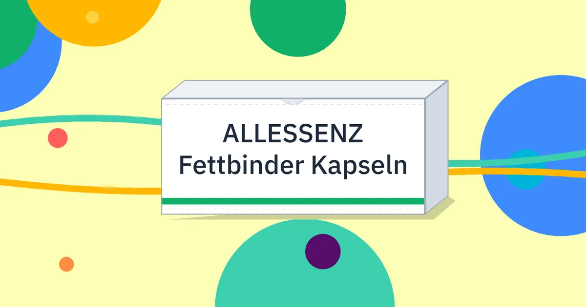 Symbolbild: Packung mit der Aufschrift ALLESSENZ Fettbinder Kapseln (PZN 20053731) – Verfügbarkeit und Bezug in Apotheken in Frankfurt am Main