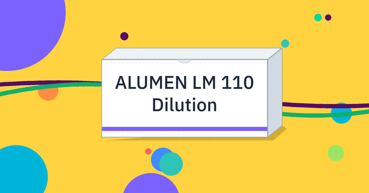 Symbolbild: Packung mit der Aufschrift ALUMEN LM 110 Dilution (PZN 12758305) – Verfügbarkeit und Bezug in Apotheken in Frankfurt am Main