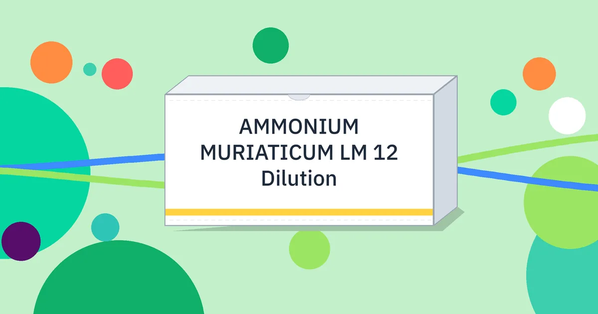 Symbolbild: Packung mit der Aufschrift AMMONIUM MURIATICUM LM 12 Dilution (PZN 07539044) – Verfügbarkeit und Bezug in Apotheken in Frankfurt am Main