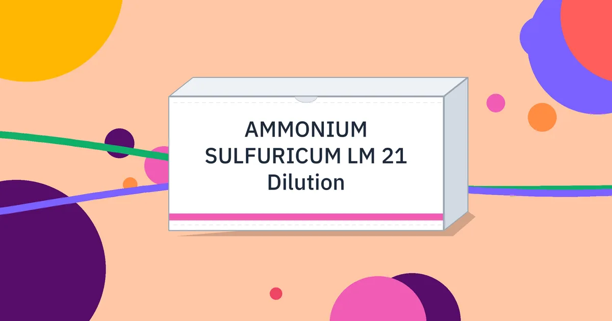 Symbolbild: Packung mit der Aufschrift AMMONIUM SULFURICUM LM 21 Dilution (PZN 13323319) – Verfügbarkeit und Bezug in Apotheken in Frankfurt am Main