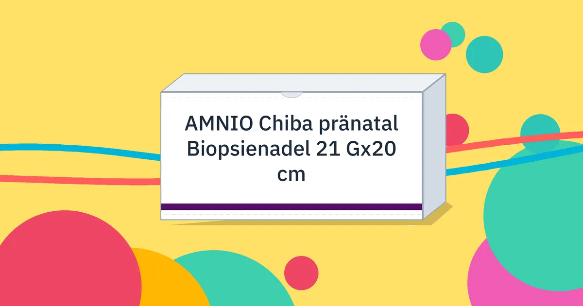 Symbolbild: Packung mit der Aufschrift AMNIO Chiba pränatal Biopsienadel 21 Gx20 cm (PZN 16921400) – Verfügbarkeit und Bezug in Apotheken in Frankfurt am Main