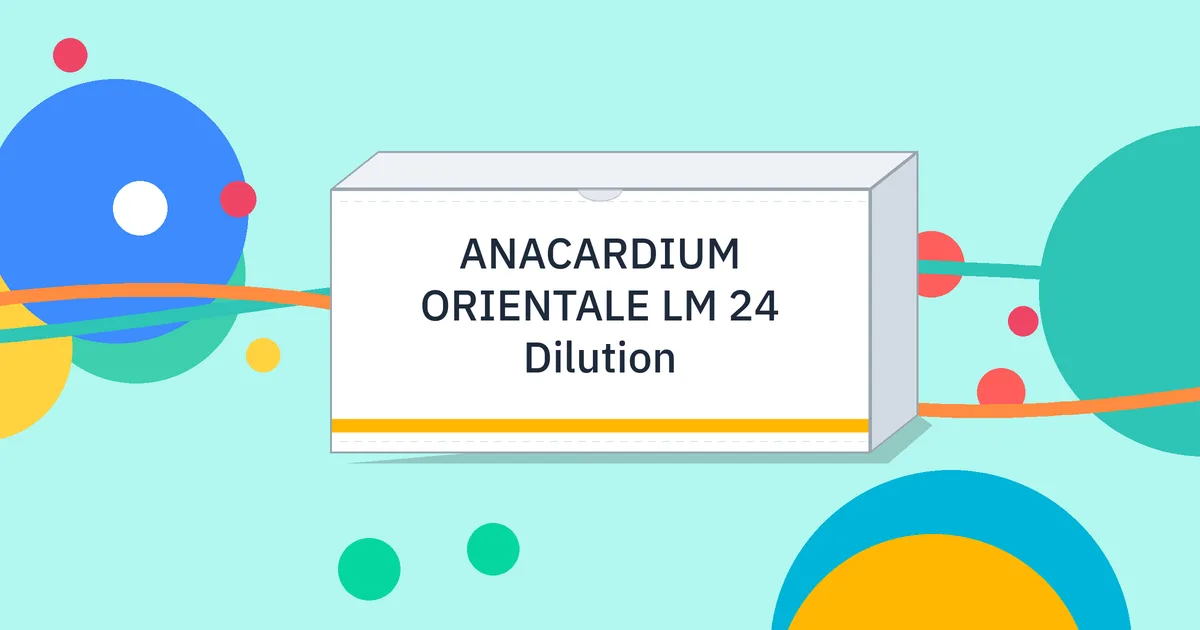 Symbolbild: Packung mit der Aufschrift ANACARDIUM ORIENTALE LM 24 Dilution (PZN 06921178) – Verfügbarkeit und Bezug in Apotheken in Frankfurt am Main