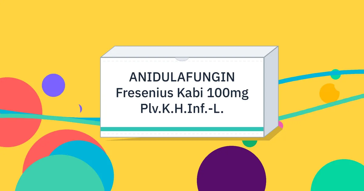 Symbolbild: Packung mit der Aufschrift ANIDULAFUNGIN Fresenius Kabi 100mg Plv.K.H.Inf.-L. (PZN 16358910) – Verfügbarkeit und Bezug in Apotheken in Frankfurt am Main