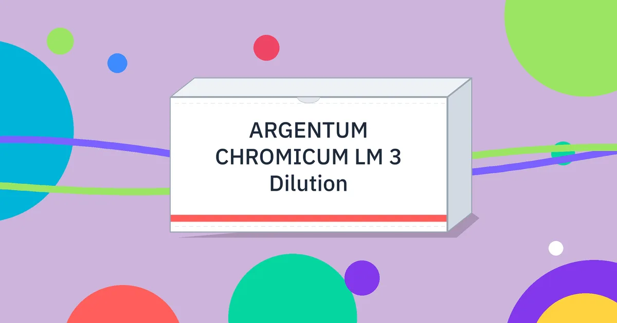 Symbolbild: Packung mit der Aufschrift ARGENTUM CHROMICUM LM 3 Dilution (PZN 13389287) – Verfügbarkeit und Bezug in Apotheken in Frankfurt am Main