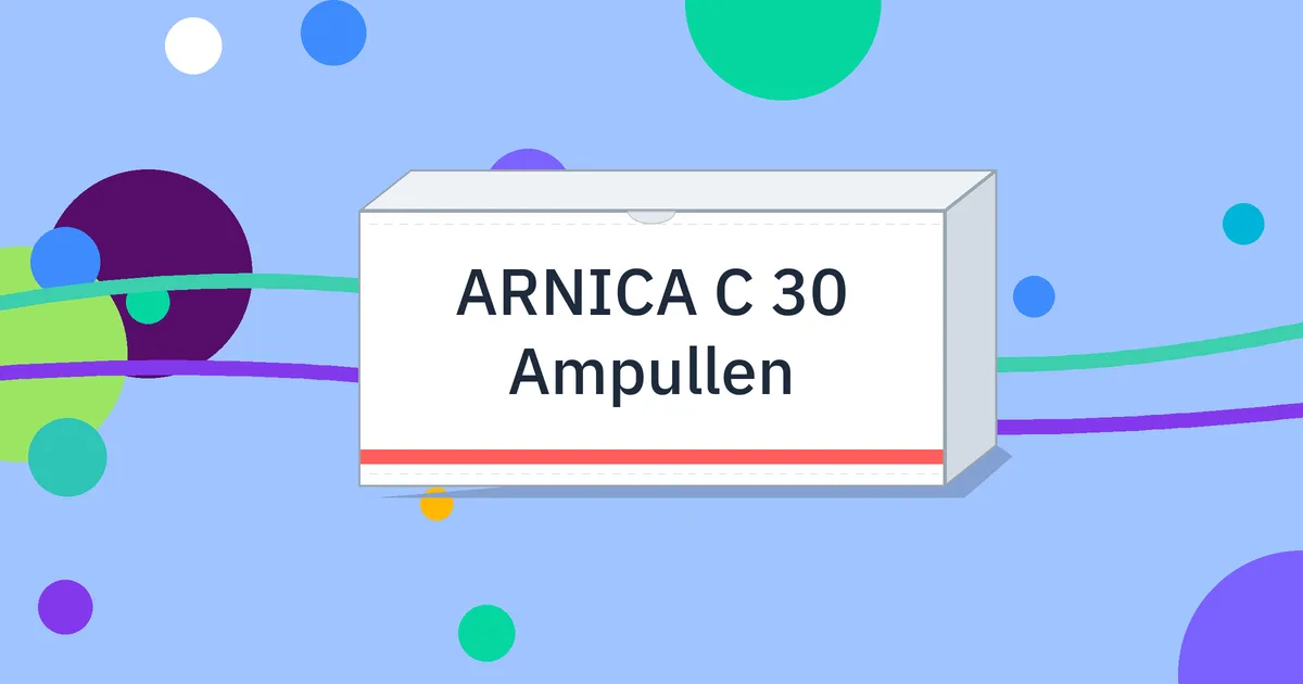 Symbolbild: Packung mit der Aufschrift ARNICA C 30 Ampullen (PZN 11704129) – Verfügbarkeit und Bezug in Apotheken in Frankfurt am Main