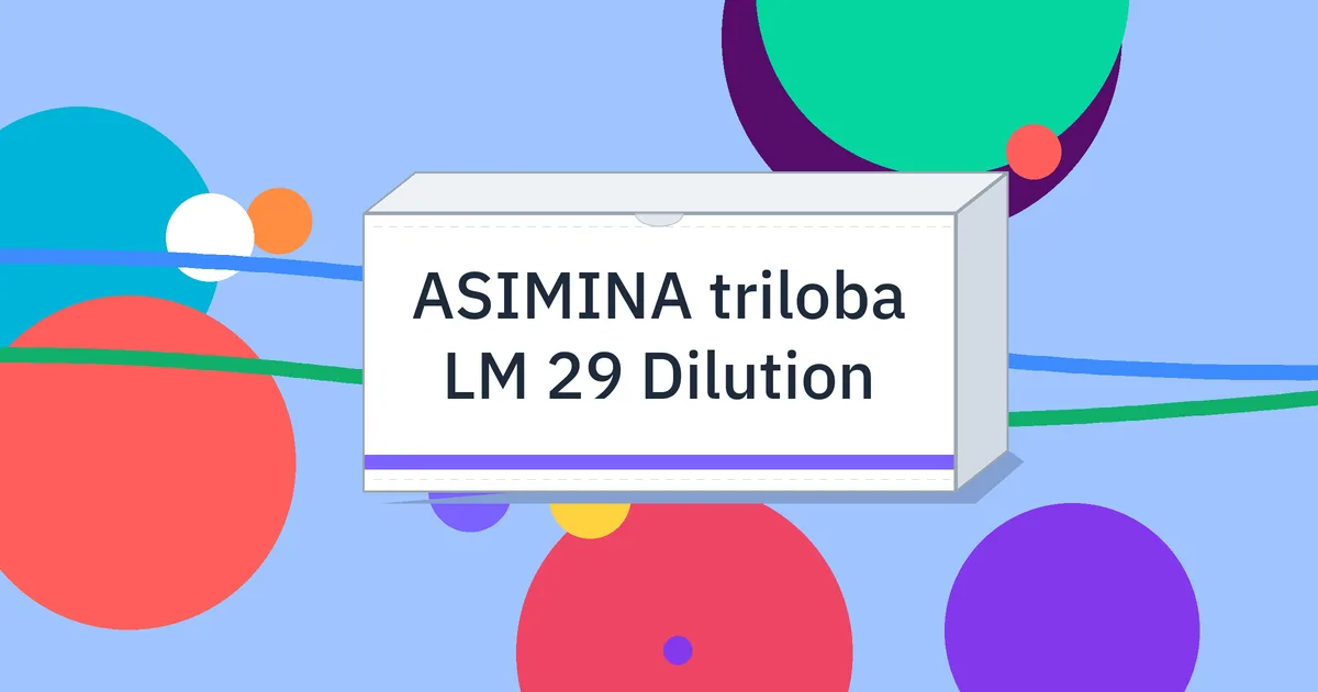 Symbolbild: Packung mit der Aufschrift ASIMINA triloba LM 29 Dilution (PZN 13402378) – Verfügbarkeit und Bezug in Apotheken in Frankfurt am Main