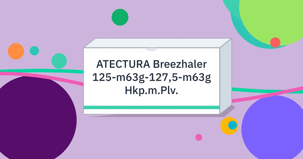 Symbolbild: Packung mit der Aufschrift ATECTURA Breezhaler 125-m63g-127,5-m63g Hkp.m.Plv. (PZN 18139313) – Verfügbarkeit und Bezug in Apotheken in Frankfurt am Main