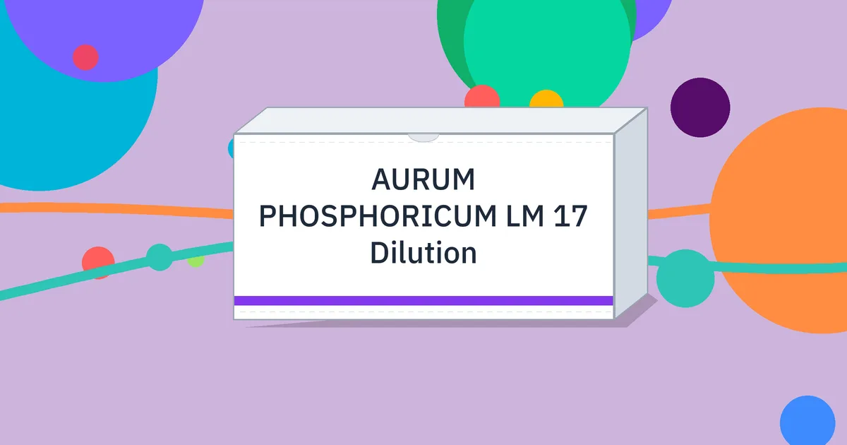 Symbolbild: Packung mit der Aufschrift AURUM PHOSPHORICUM LM 17 Dilution (PZN 13754982) – Verfügbarkeit und Bezug in Apotheken in Frankfurt am Main