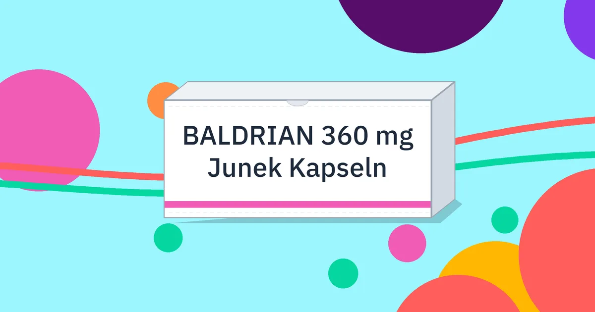 Symbolbild: Packung mit der Aufschrift BALDRIAN 360 mg Junek Kapseln (PZN 10336741) – Verfügbarkeit und Bezug in Apotheken in Frankfurt am Main