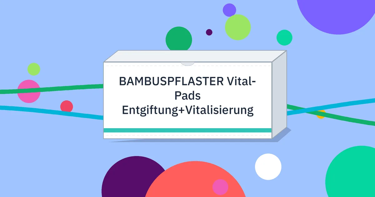 Symbolbild: Packung mit der Aufschrift BAMBUSPFLASTER Vital-Pads Entgiftung+Vitalisierung (PZN 13923278) – Verfügbarkeit und Bezug in Apotheken in Frankfurt am Main