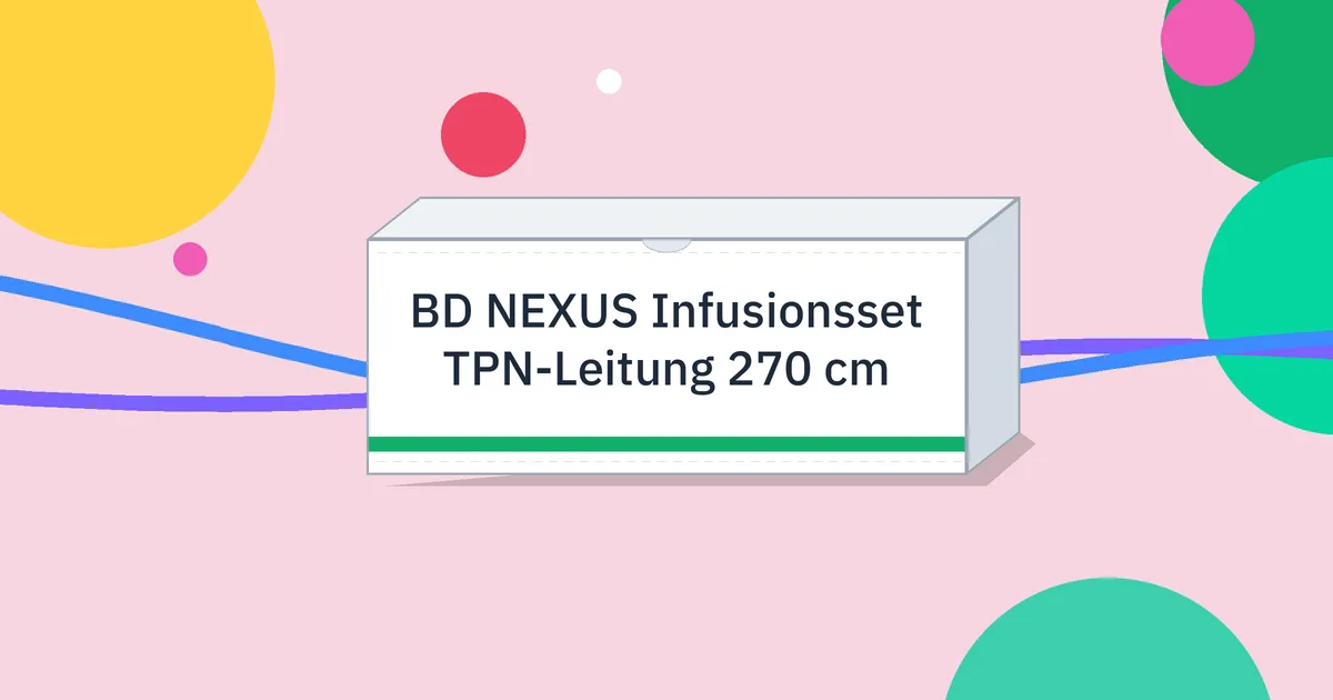 Symbolbild: Packung mit der Aufschrift BD NEXUS Infusionsset TPN-Leitung 270 cm (PZN 19301968) – Verfügbarkeit und Bezug in Apotheken in Frankfurt am Main