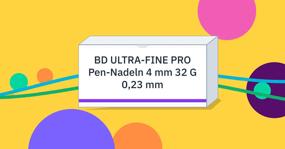 Symbolbild: Packung mit der Aufschrift BD ULTRA-FINE PRO Pen-Nadeln 4 mm 32 G 0,23 mm (PZN 19422761) – Verfügbarkeit und Bezug in Apotheken in Frankfurt am Main