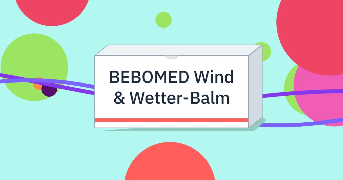 Symbolbild: Packung mit der Aufschrift BEBOMED Wind & Wetter-Balm (PZN 19395277) – Verfügbarkeit und Bezug in Apotheken in Frankfurt am Main