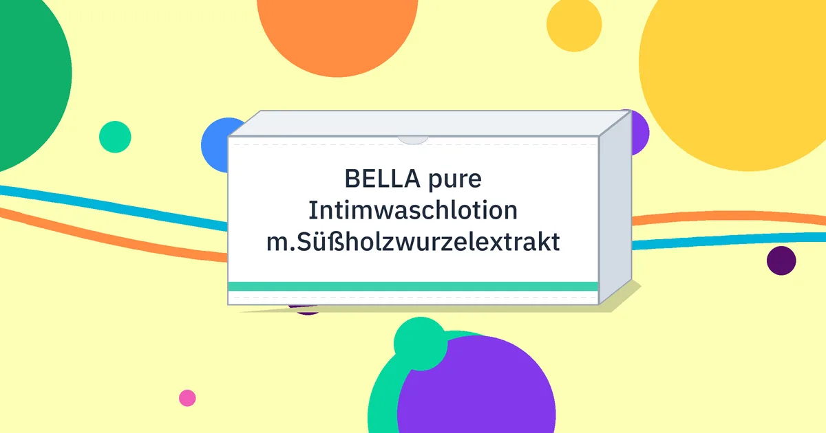 Symbolbild: Packung mit der Aufschrift BELLA pure Intimwaschlotion m.Süßholzwurzelextrakt (PZN 17979229) – Verfügbarkeit und Bezug in Apotheken in Frankfurt am Main