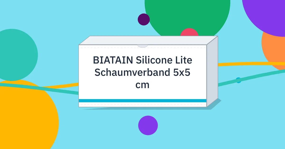 Symbolbild: Packung mit der Aufschrift BIATAIN Silicone Lite Schaumverband 5x5 cm (PZN 19274906) – Verfügbarkeit und Bezug in Apotheken in Frankfurt am Main