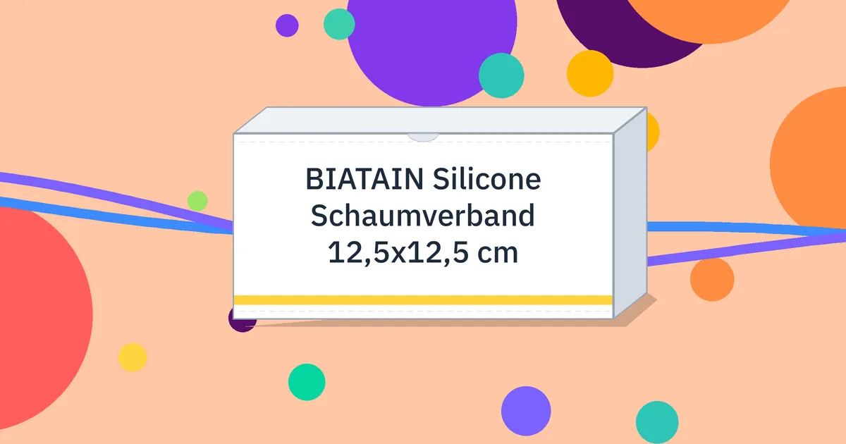 Symbolbild: Packung mit der Aufschrift BIATAIN Silicone Schaumverband 12,5x12,5 cm (PZN 18736581) – Verfügbarkeit und Bezug in Apotheken in Frankfurt am Main
