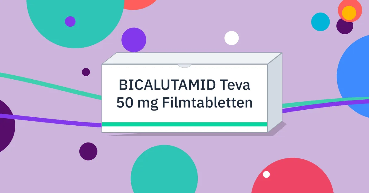 Symbolbild: Packung mit der Aufschrift BICALUTAMID Teva 50 mg Filmtabletten (PZN 18239919) – Verfügbarkeit und Bezug in Apotheken in Frankfurt am Main