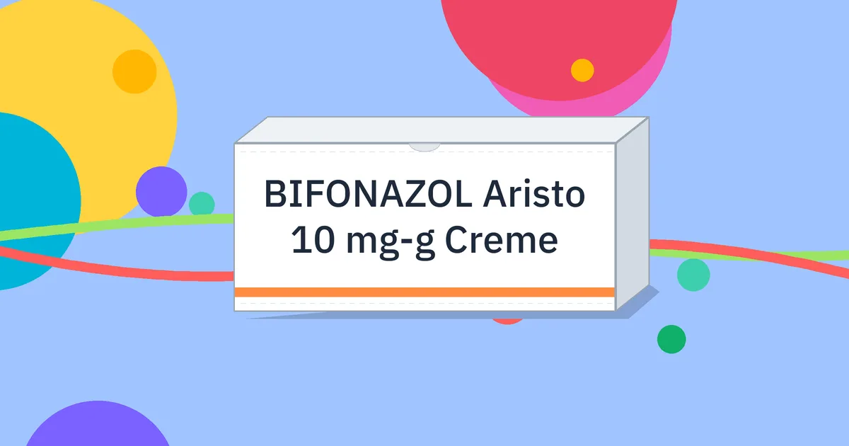 Symbolbild: Packung mit der Aufschrift BIFONAZOL Aristo 10 mg-g Creme (PZN 09152556) – Verfügbarkeit und Bezug in Apotheken in Frankfurt am Main