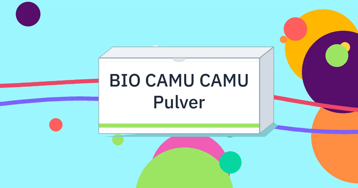 Symbolbild: Packung mit der Aufschrift BIO CAMU CAMU Pulver (PZN 18724247) – Verfügbarkeit und Bezug in Apotheken in Frankfurt am Main