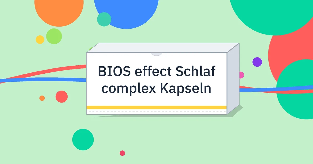 Symbolbild: Packung mit der Aufschrift BIOS effect Schlaf complex Kapseln (PZN 10145679) – Verfügbarkeit und Bezug in Apotheken in Frankfurt am Main