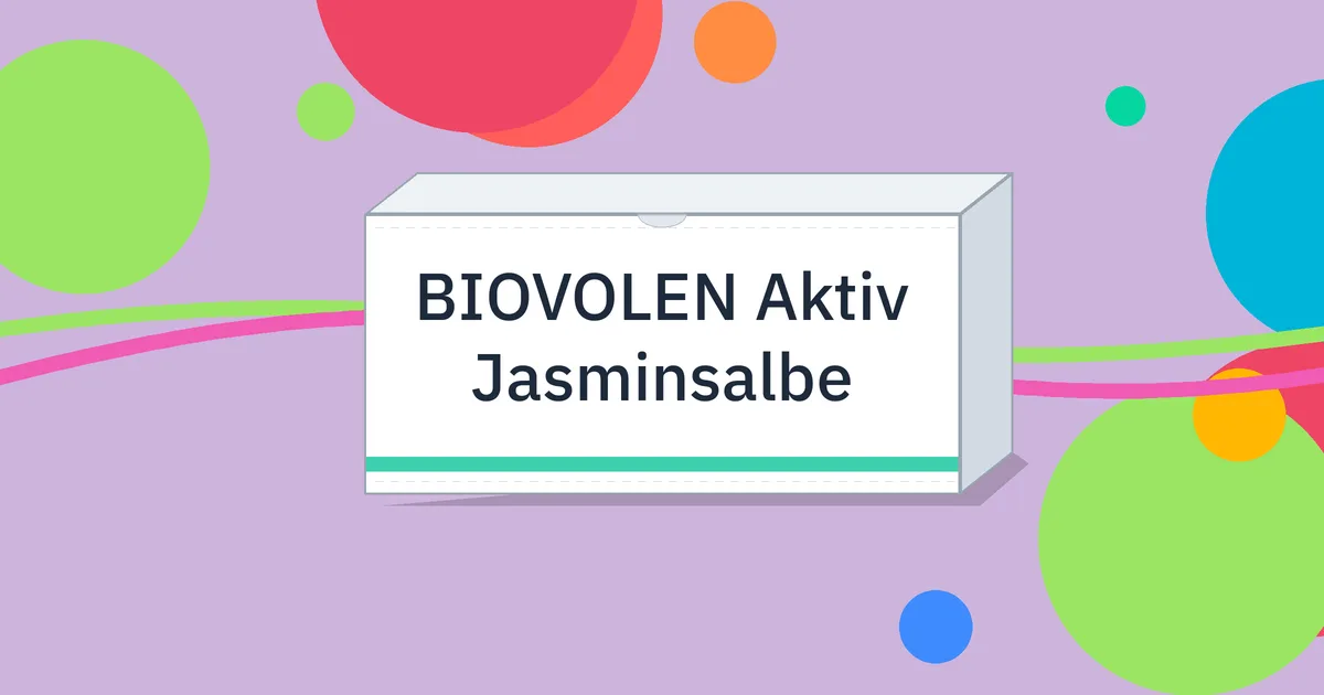 Symbolbild: Packung mit der Aufschrift BIOVOLEN Aktiv Jasminsalbe (PZN 16736370) – Verfügbarkeit und Bezug in Apotheken in Frankfurt am Main