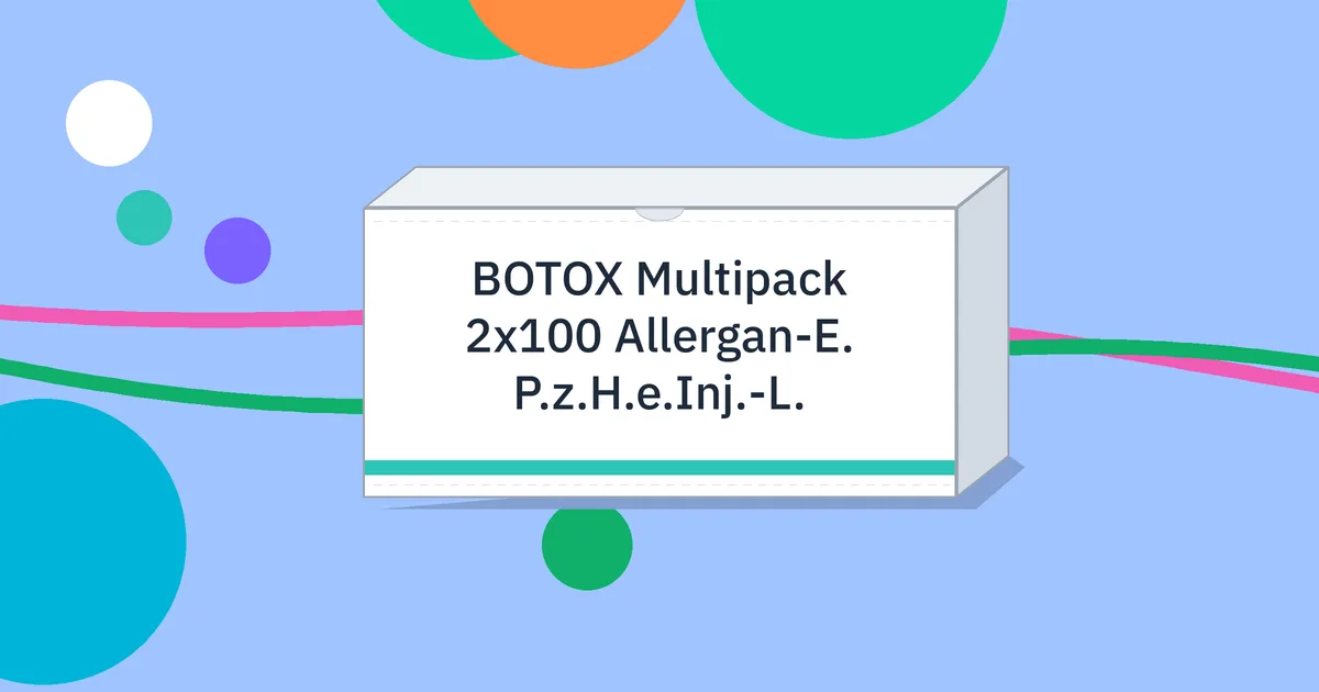 Symbolbild: Packung mit der Aufschrift BOTOX Multipack 2x100 Allergan-E. P.z.H.e.Inj.-L. (PZN 00758518) – Verfügbarkeit und Bezug in Apotheken in Frankfurt am Main