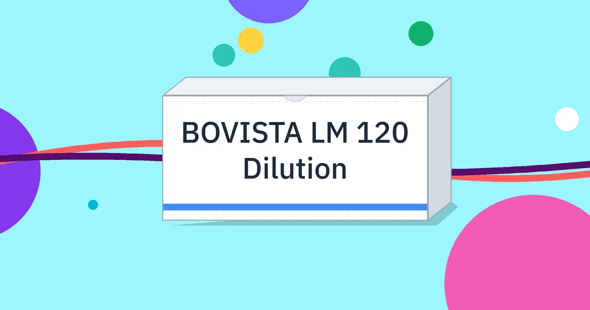 Symbolbild: Packung mit der Aufschrift BOVISTA LM 120 Dilution (PZN 13394555) – Verfügbarkeit und Bezug in Apotheken in Frankfurt am Main