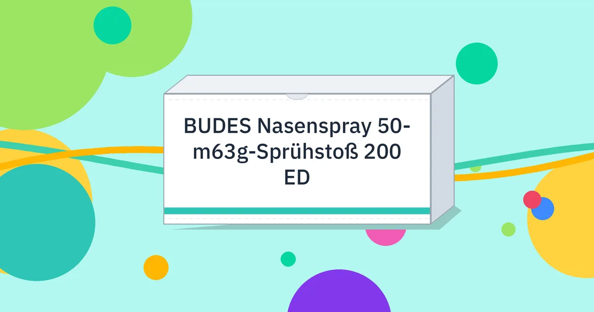 Symbolbild: Packung mit der Aufschrift BUDES Nasenspray 50-m63g-Sprühstoß 200 ED (PZN 03847688) – Verfügbarkeit und Bezug in Apotheken in Frankfurt am Main