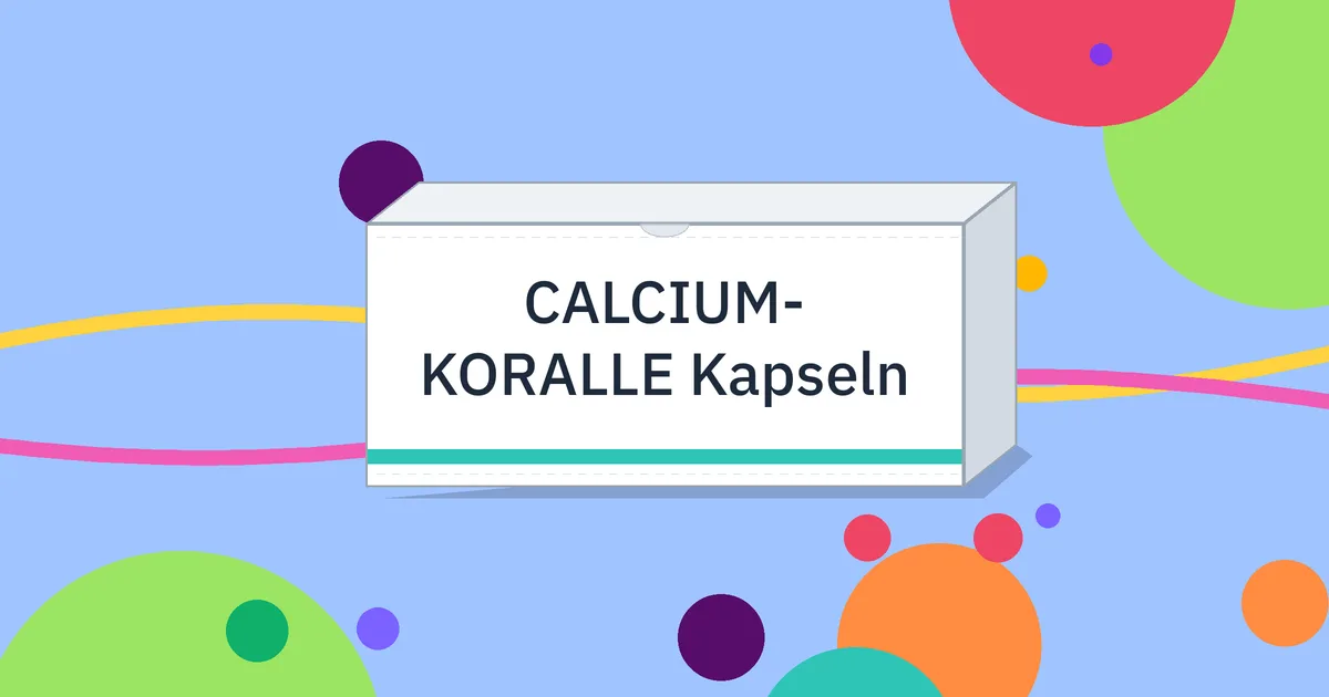 Symbolbild: Packung mit der Aufschrift CALCIUM-KORALLE Kapseln (PZN 16536412) – Verfügbarkeit und Bezug in Apotheken in Frankfurt am Main