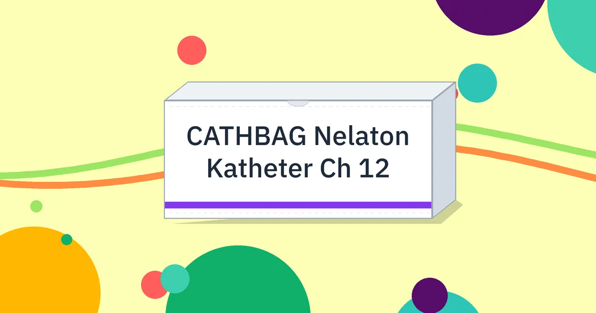 Symbolbild: Packung mit der Aufschrift CATHBAG Nelaton Katheter Ch 12 (PZN 02726971) – Verfügbarkeit und Bezug in Apotheken in Frankfurt am Main