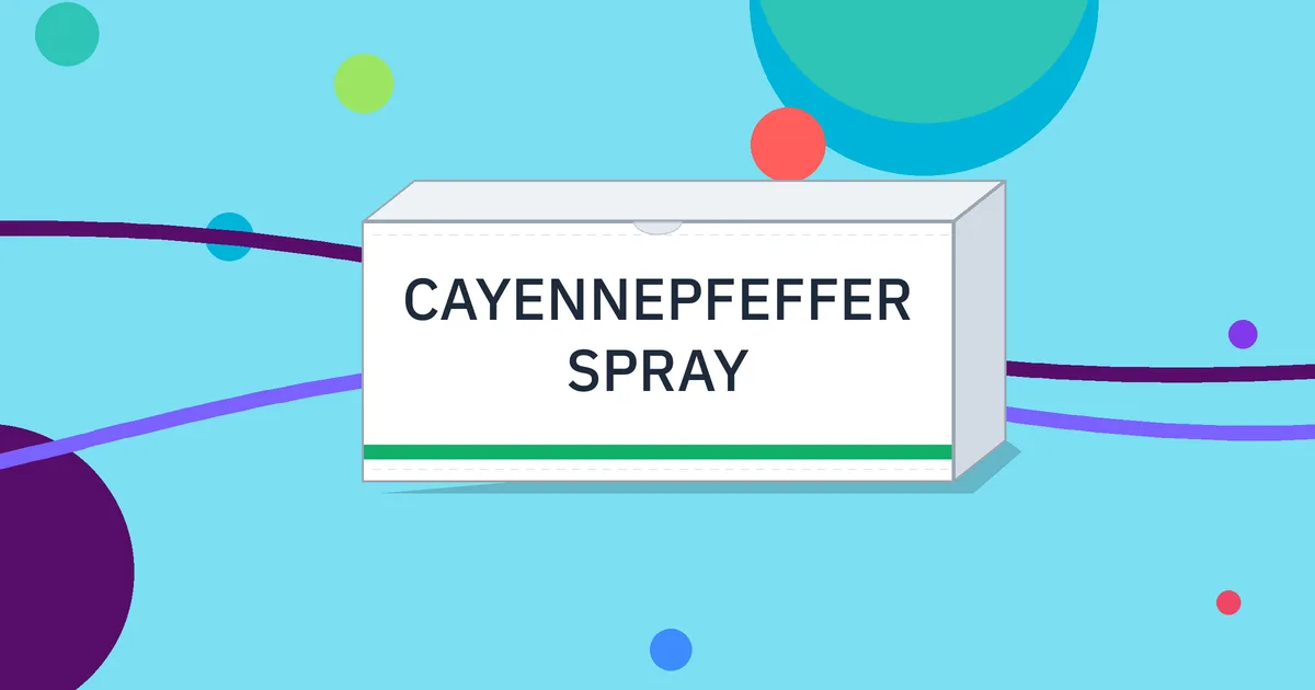 Symbolbild: Packung mit der Aufschrift CAYENNEPFEFFER SPRAY (PZN 15191454) – Verfügbarkeit und Bezug in Apotheken in Frankfurt am Main