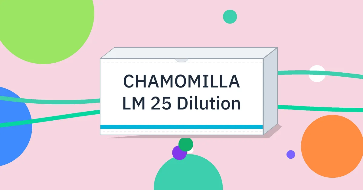 Symbolbild: Packung mit der Aufschrift CHAMOMILLA LM 25 Dilution (PZN 12812648) – Verfügbarkeit und Bezug in Apotheken in Frankfurt am Main